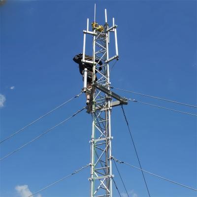 3 Legged Tubular Steel Microwave Guyed Communication Tower 20 - 70Meter