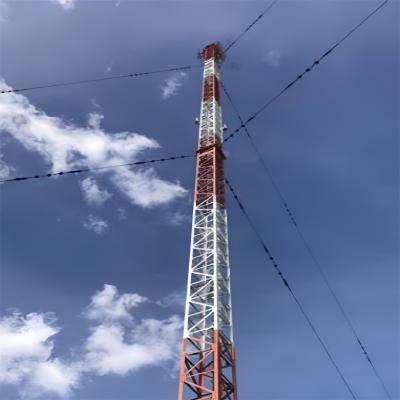 Tubular Steel Telecommunication Guyed Wire Tower For 5G 4G 3G Mast Galvanized