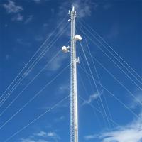Quality Gsm Outdoor Antenna Tower Telecom Steel Guyed Pole Tower 30m Lattice Triangle Triangular Mast for sale