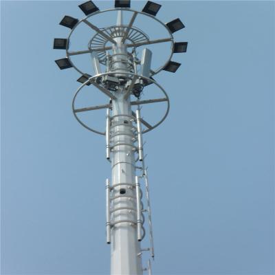 Cell Antenna Telecom Hot Dip Galvanized Monopole Tower 10 -60 M