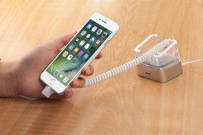 China Tenedores móviles del teléfono del soporte de exhibición de la seguridad de la alarma del ASISTENTE para las tiendas móviles de los accesorios en venta