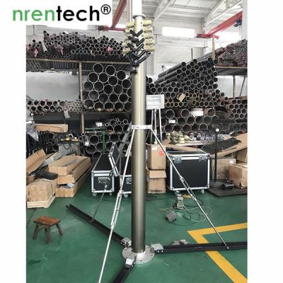 Chine Mast télescopique pneumatique de 10 m - charge utile de 50 kg - mast télescopique en aluminium, mât pneumatique de verrouillage à vendre