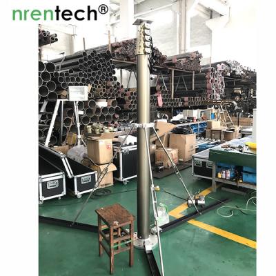 Chine Mast télescopique pneumatique de 10 m - charge utile de 50 kg - mast télescopique en aluminium, mât pneumatique de verrouillage à vendre