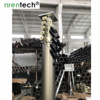 Chine Mast télescopique pneumatique de 10 m - charge utile de 50 kg - mast télescopique en aluminium, mât pneumatique de verrouillage à vendre