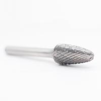 Quality SF-3 Tree Shape Radius End Double Cut Tungsten Carbide Burr With 1/4'' Shank Double Cut for sale