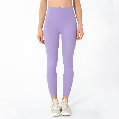 China Caneleiras altas tomadas partido dobro do exercício da cintura das mulheres de Matte Nude Running Yoga Pants à venda