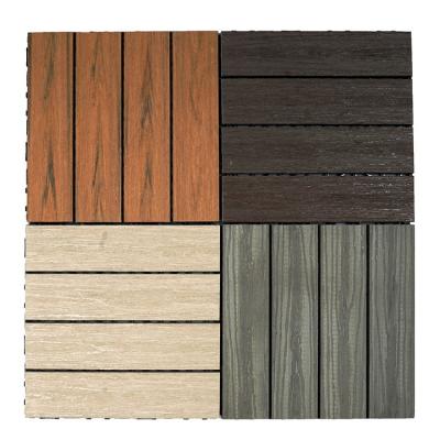 Cina Scegliere piastrelle di rivestimento interlacciate in legno plastico composito per esterni 300mm*300mm in vendita