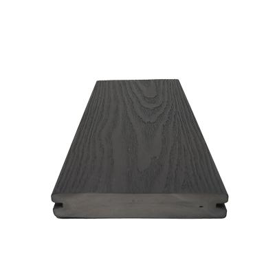 中国 木材粒 選択式 140mm*25mm スタイリッシュなローブ型固体デッキ 販売のため