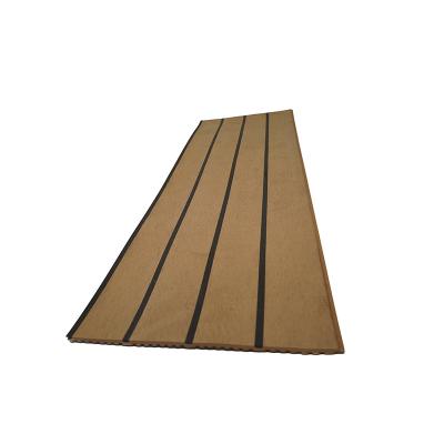 China Modern ontwerp veelzijdig PVC-dekvloer van teak en grijs voor boottoerusting Te koop