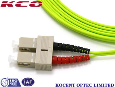 Cina Durata della vita lunga di toppa dello Sc OM5 100G della copertura a fibra ottica semplice duplex del cavo PVC/LSZH in vendita