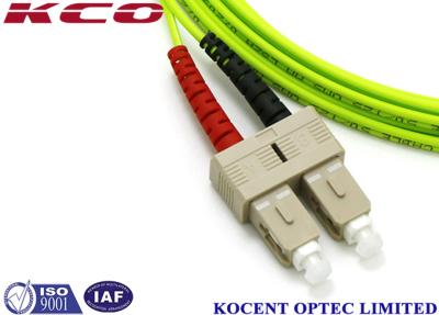 Cina Durata della vita lunga di toppa dello Sc OM5 100G della copertura a fibra ottica semplice duplex del cavo PVC/LSZH in vendita