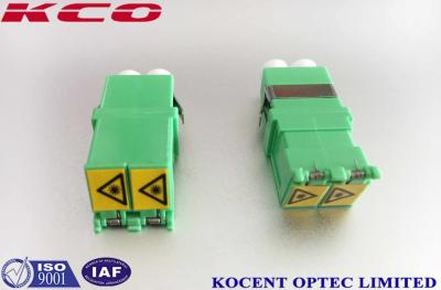 Chine Vert optique automatique du duplex LC/APC PBT d'adaptateur de fibre de chapeau de volet sans bride à vendre