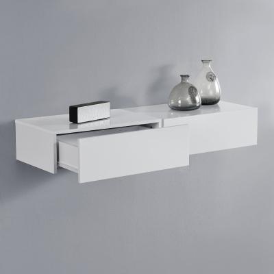Chine Commodité de rangement de couloir étagère flottante en bois massif avec tiroir 46 x 30 x 15 cm à vendre
