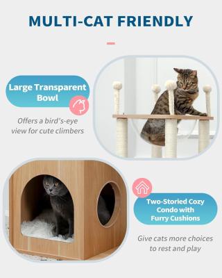 Chine OEM ODM Acceptable Robuste château de Frisco Tour de l'arbre de chat moderne 51 Extra haut appartement de chat à vendre