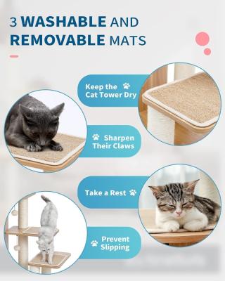 Chine OEM ODM Acceptable Robuste château de Frisco Tour de l'arbre de chat moderne 51 Extra haut appartement de chat à vendre