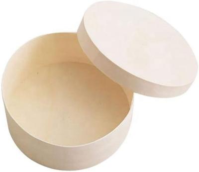 Chine Boîte ronde pour plateau de gâteau à la hamburger Logo personnalisé Acceptable Contenant en bois compostable à vendre