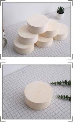 Chine Boîte ronde pour plateau de gâteau à la hamburger Logo personnalisé Acceptable Contenant en bois compostable à vendre