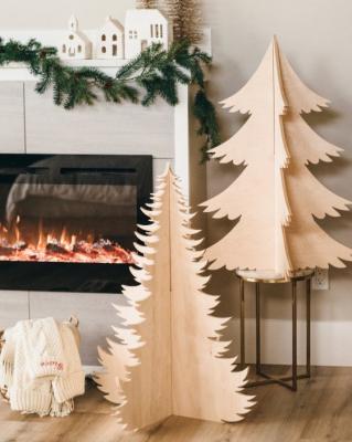 Chine Avantages de grande quantité 202407 Décoration de Noël Arbres en bois personnalisés à vendre