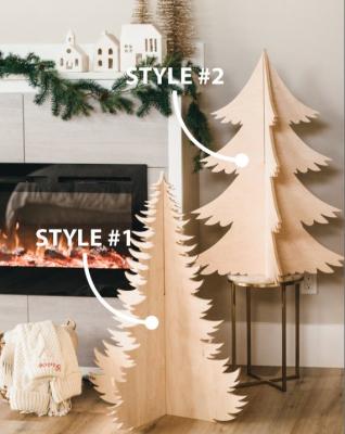 Chine Avantages de grande quantité 202407 Décoration de Noël Arbres en bois personnalisés à vendre