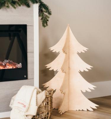 Chine Avantages de grande quantité 202407 Décoration de Noël Arbres en bois personnalisés à vendre