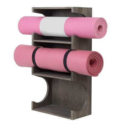 Chine Tapis de yoga à rouleaux en mousse à 3 niveaux monté sur le mur avec étagère d'affichage supérieur à vendre