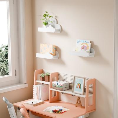 Chine Étagère en bois blanche faite à la main Étagère murale décorative à vendre