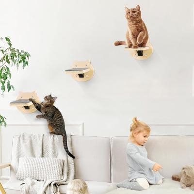 Chine Entraînement du chien 3 paquets Cat Étagères d'escalade montées sur le mur Cat Escaliers muraux avec tapis de grattage à vendre
