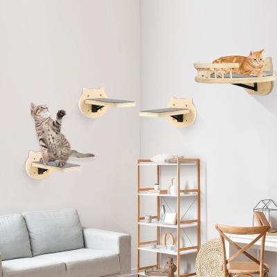 Chine Entraînement du chien 3 paquets Cat Étagères d'escalade montées sur le mur Cat Escaliers muraux avec tapis de grattage à vendre
