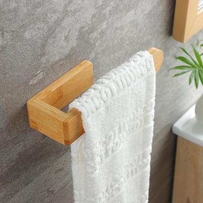 Chine 8 pouces monté sur le mur décoratif rail de serviette en bois pour la salle de bain salle de bain Logo personnalisé à vendre