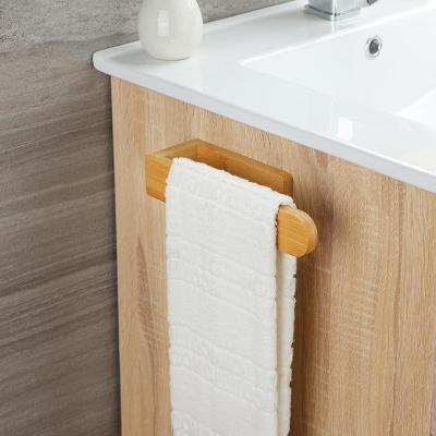 Chine 8 pouces monté sur le mur décoratif rail de serviette en bois pour la salle de bain salle de bain Logo personnalisé à vendre