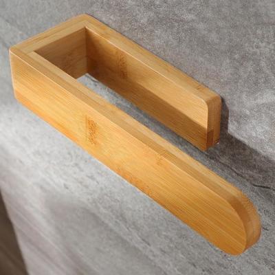 Chine 8 pouces monté sur le mur décoratif rail de serviette en bois pour la salle de bain salle de bain Logo personnalisé à vendre