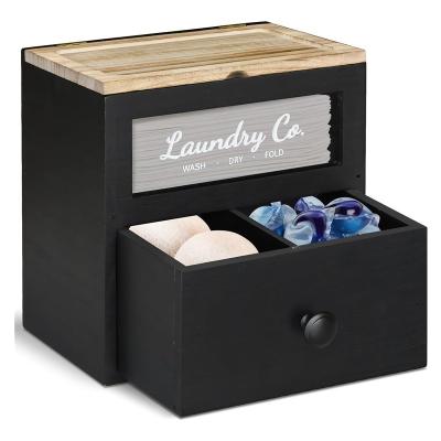 Chine Organisateur de maison industriel personnalisé OEM séchoir en bois massif porte-feuille poubelles de linge boîte de rangement conteneur à vendre