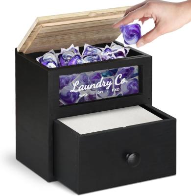 Chine Organisateur de maison industriel personnalisé OEM séchoir en bois massif porte-feuille poubelles de linge boîte de rangement conteneur à vendre