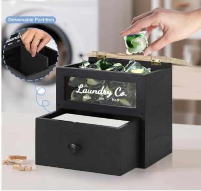 Chine Organisateur de maison industriel personnalisé OEM séchoir en bois massif porte-feuille poubelles de linge boîte de rangement conteneur à vendre
