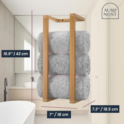Chine Service personnalisé rangement mural étagère en bois porte-serviettes pour Comme votre demande à vendre