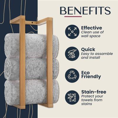 Chine Service personnalisé rangement mural étagère en bois porte-serviettes pour Comme votre demande à vendre