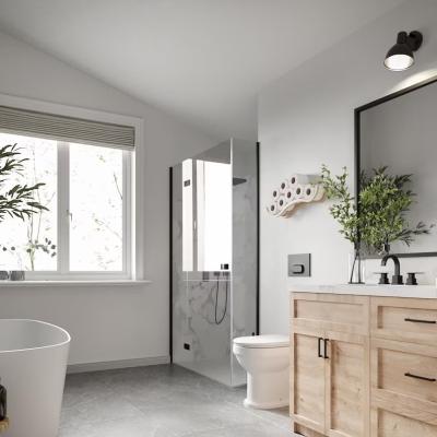 Chine Logo personnalisé Acceptable garde-robe en bois porte-papier toilette étagère pour salle de bain à vendre