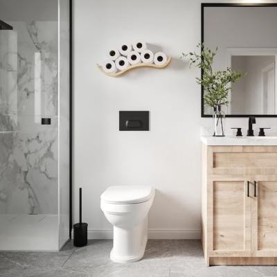 Chine Logo personnalisé Acceptable garde-robe en bois porte-papier toilette étagère pour salle de bain à vendre