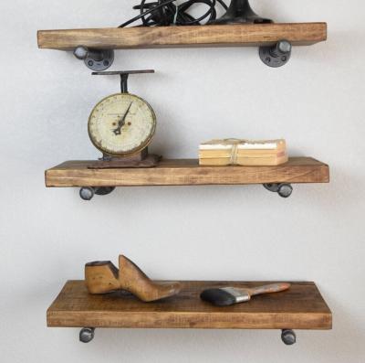 Chine Étagère flottante à l'intérieur Étagère de bois pour micro-ondes Étagère d'affichage rustique à vendre