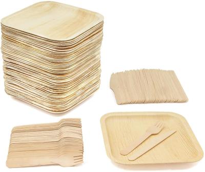 Chine Ensemble de 10 assiettes de feuilles de palmier pour le dîner de mariage à vendre