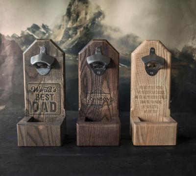 Chine Ouvre-bouteille de bière à poignée en bois cadeau idéal pour les mariés avec impression de logo personnalisé à vendre