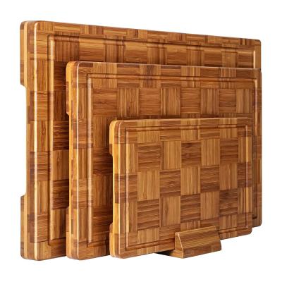 11" X 8" Aruba Beech Bamboo Wood Butcher Block Chopping Board Set for Outdoor