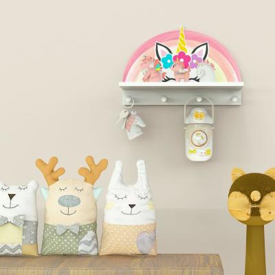중국 떠있는 선반과 갈고리 다기능 아이 코트 랙 소녀 침실 장식 판매용