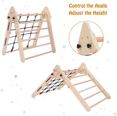 Chine Jeux de gym pour enfants, tout-petits, en salle de sport, jouets d'escalade en bois, triangle pliable, escalade, glissement à vendre