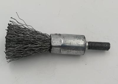 China Heavy Duty 19mm OD Screw Shank Steel Wire Crimped End Brush for Paint Removal Tool for sale