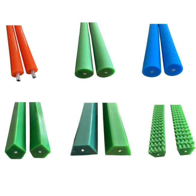 Reinforced polyurethane round belt with reinforced cord