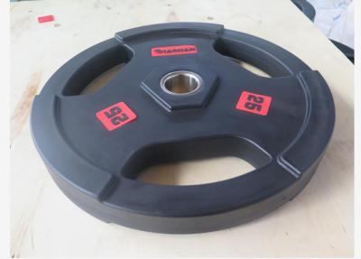 중국 Black PU Rubber Barbell Weight Plates / Weight Lifting Plates 2.5 - 25kgs 판매용