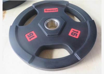 중국 Black PU Rubber Barbell Weight Plates / Weight Lifting Plates 2.5 - 25kgs 판매용