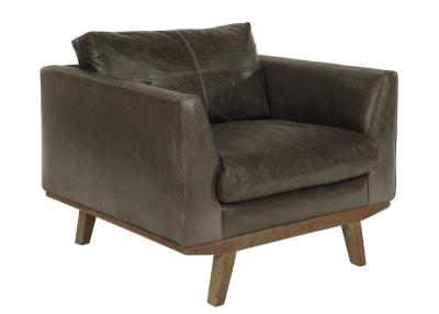 Cina Sofà di cuoio durevole basso di legno delle sedie di chaise longue per la grande gente in vendita