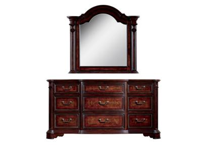 Chine Ensembles faits main populaires de meubles de chambre à coucher d'hôtel de raboteuse avec le miroir à vendre